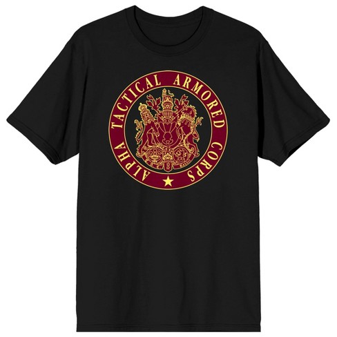 Robotech Alpha Tactical Armored Corps Seal Men's Black Tshirt : Target