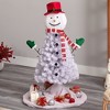Nearly Natural 4-ft Snowman Artificial Christmas Tree with 234 Bendable ...