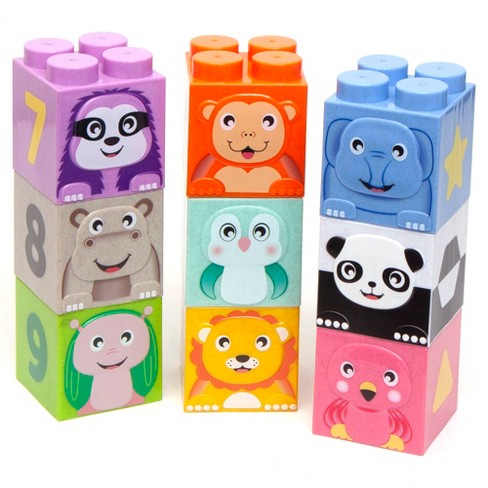 Roo Crew: Cute Animal Construction Blocks - 9 Pieces : Target