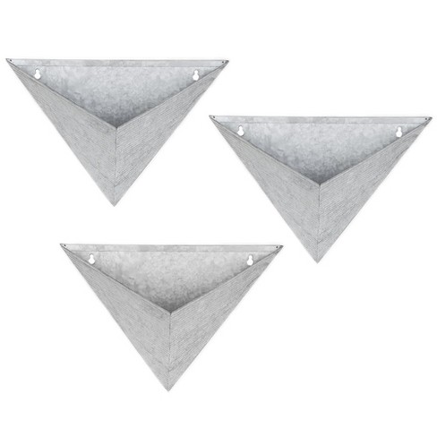 Modern Home Living Wall Galvanized Steel/zinc Triangular Succulent/herb ...