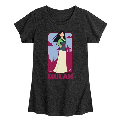 Disney Princess Mulan Full Body Portrait Fitted Short Sleeve Graphic T ...