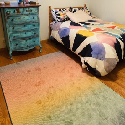 5'x7' Ombre Neon Rainbow Tufted Kids' Rug - Pillowfort™ : Target