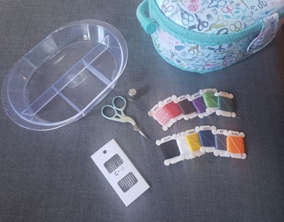 Dritz Small Sewing Basket Filled With Embroidery Supplies : Target