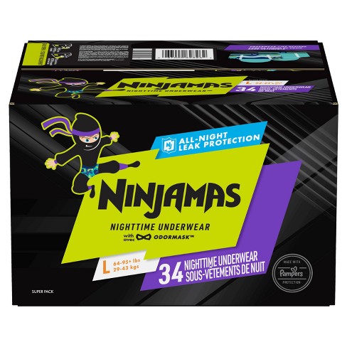 Pampers Ninjamas Nighttime Bedwetting Underwear Boy - Size L/xl - 34ct ...