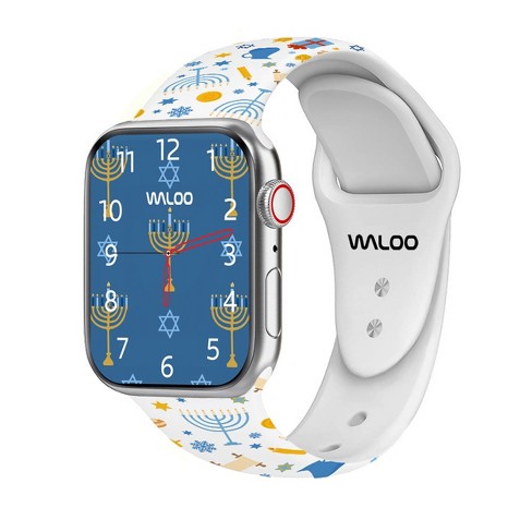 Waloo Hanukkah/holiday Fun Silicone Apple Watch Band - 38/40/41/42mm ...