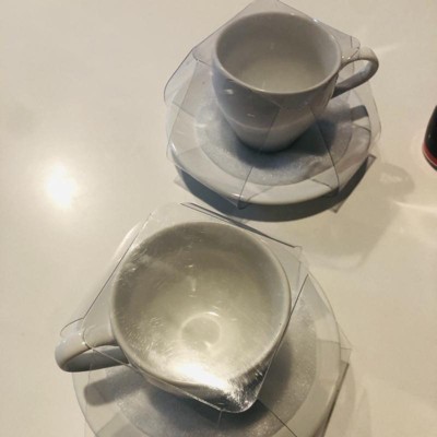 3.4oz Porcelain Espresso Cup With Saucer White - Threshold™ : Target