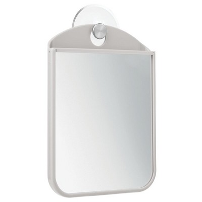 Mdesign Fog Free Bathroom Shower Shaving Mirror - Light Gray/brushed ...