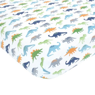 Hudson Baby Infant Boy Cotton Fitted Crib Sheet, Dinosaurs, One Size ...