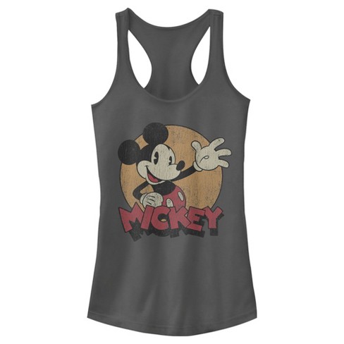 Juniors Womens Mickey & Friends Retro Mickey Mouse Racerback Tank Top ...