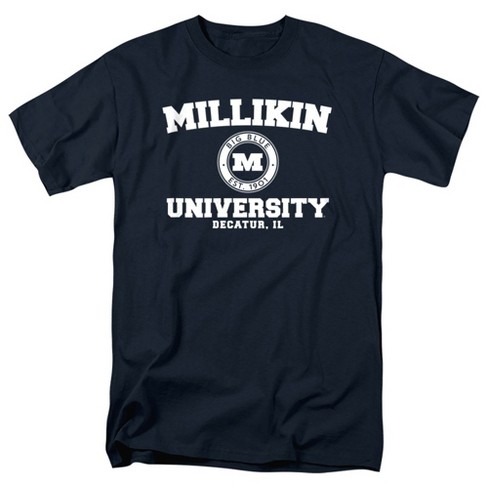Millikin University Official Circle Logo Adult T-shirt, Navy, Large ...