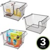 Mdesign Stackable Storage Basket With Handles, 3 Pack : Target