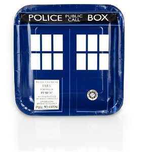 Seven20 Doctor Who 9" Tardis Square Paper Plates, Set Of 8 : Target