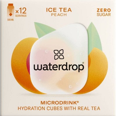 Waterdrop Microdrink Peach Iced Tea - 12pk Cubes : Target