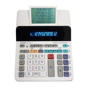 Sharp 12-Digit EL-1901 Paperless Printing Calculator with 5-Line LCD ...
