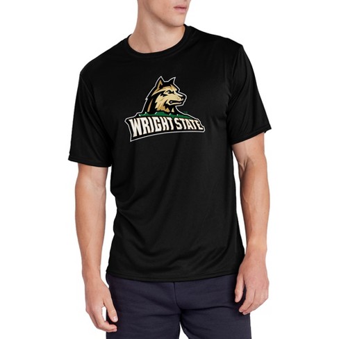 Wright State University Adult Sport Active T-shirt Primary Logo, Black ...