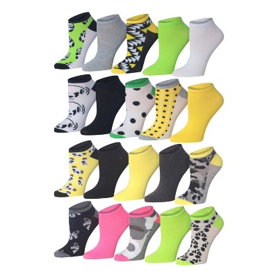 Tipi Toe Women's & Girls 20 Pairs Colorful Patterned Panda Design Cute ...