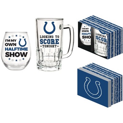 Evergreen Indianapolis Colts, Stemless 17oz Wine & Beer 16 Oz Gift Set ...