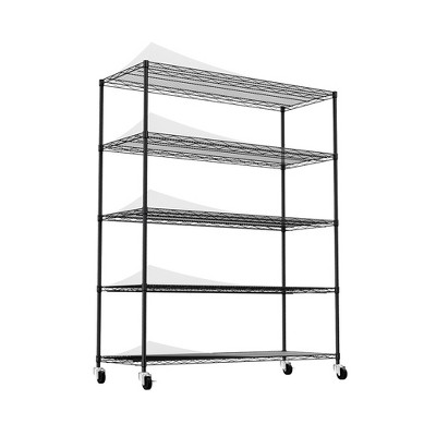 Sugift 5-tier Storage Rack Shelf 48"w X 19"d X 70"h Freestanding ...