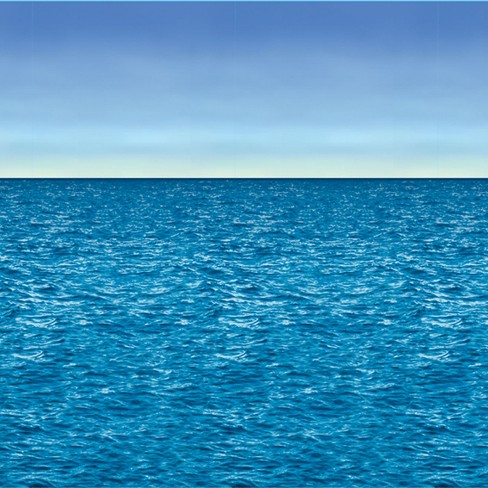 Beistle Ocean & Sky Backdrop, 4' X 30', (1/pkg) Multicolored : Target