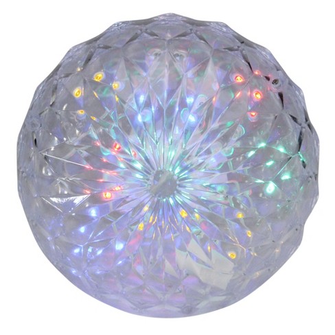 Northlight Led Crystal Sphere Hanging Christmas Decoration - 5" - Multi ...