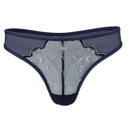 Adore Me Women's Estelle Thong Panty S / Medieval Blue. : Target