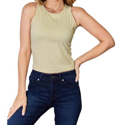 Women's Full Size Round Neck Slim Tank Top - Basic Bae L : Target
