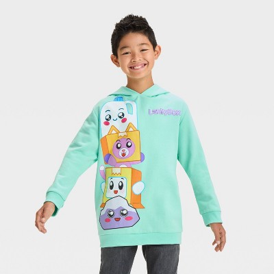 Boys' Lankybox Pullover Sweatshirt - Aqua Blue Xxl : Target