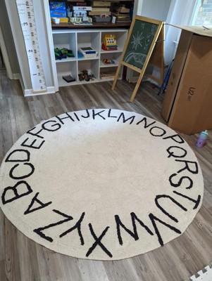 Nuloom Kids Washable Round Alphabet Rug : Target