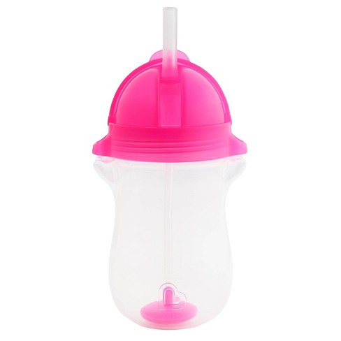 Munchkin Click Lock Weighted Straw Cup - 10oz - Pink : Target