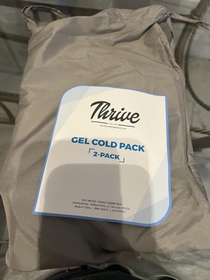 Thrive 2 Pack Reusable Cold Compress Ice Packs For Injury, Soft Touch ...
