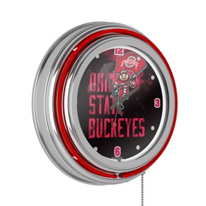 Ohio State University Smoking Brutus Retro Neon Wall Clock : Target