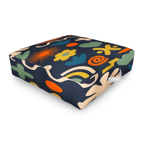 Kierkegaard Design Studio Cute Miscellany Rainbow Floral Outdoor Floor ...