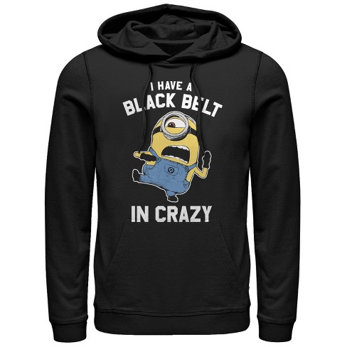 Men's Despicable Me Minion Belt In Crazy Pull Over Hoodie - Black ...