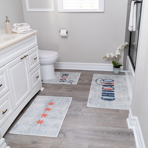 Bathroom Rugs 3 Piece Set - Non-slip Ultra Thin Bath Rugs For Bathroom ...