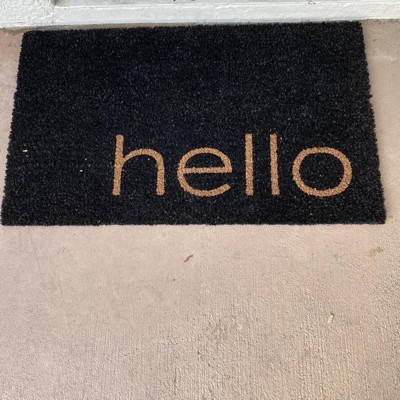 1'6"x2'6"/18"x30" Hello Doormat Black - Project 62™ : Target