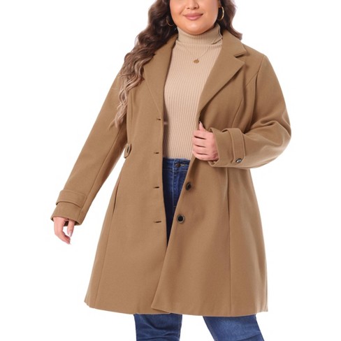 Agnes Orinda Women's Plus Size Trendy Long Sleeve Side Pockets Elegant ...