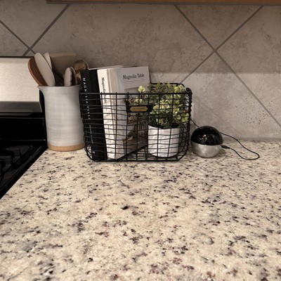 Round Wire Storage Basket With Handles Black - Hearth & Hand™ With ...
