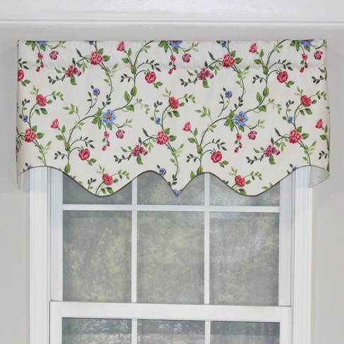 English Ivy Regal Style 3" Rod Pocket Valance 50" X 17" Spring By Rlf ...