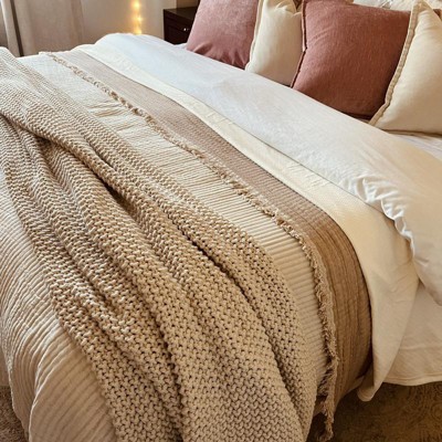 Reversible Textured Cotton Chambray Coverlet - Casaluna™ : Target