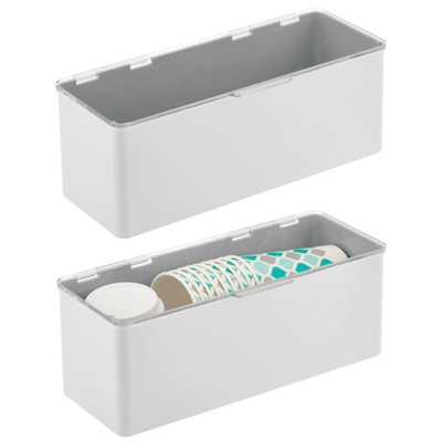 mDesign Plastic Kitchen Pantry Food Storage Bin Box, 2 Pack : Target