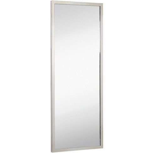 Hamilton Hills 18" X 48" Rectangular Polished Silver Metal Frame Mirror ...