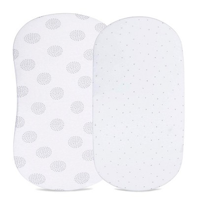 Ely's & Co. Baby Fitted Bassinet Sheet 100% Combed Jersey Cotton Grey ...