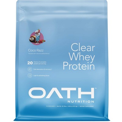 Oath Nutrition Clear Whey Protein Powder - Frosty Lemonade - 18 ...