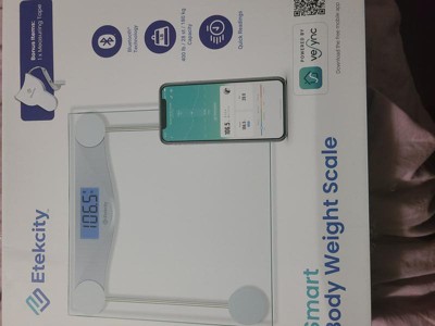 Smart Glass Body Weight Scale with Digital Display - Etekcity: Tempered ...