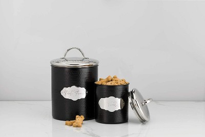 Amici Pet Love Glass Canister Square Jar, Dog And Cat Food Storage ...