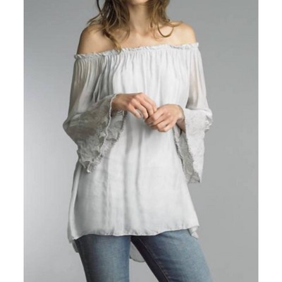Women's Denim Embroidered Tunic - TEMPO PARIS : Target