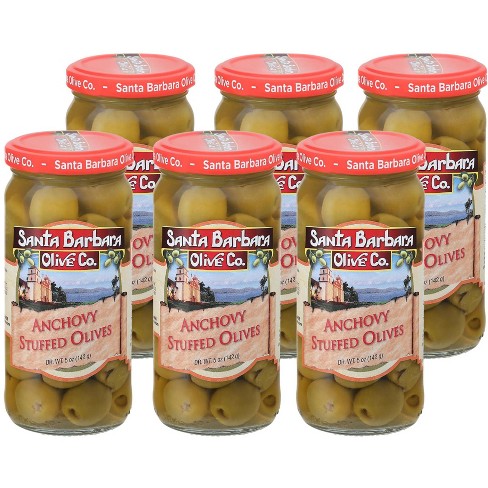 Santa Barbara Olive Co. Anchovy Stuffed Olives - Case Of 6/5 Oz : Target