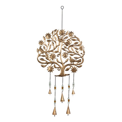 Evergreen Beautiful Hanging Tree Of Life Garden Bells - 14 X 29 X 1 ...