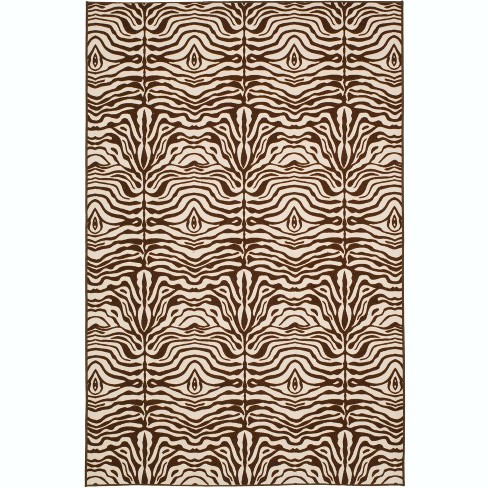Metropolis Mtp527 Power Loomed Indoor Area Rug - Creme/brown - 5'3"x7 ...