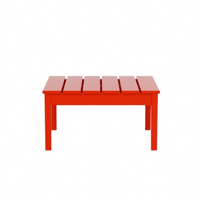 Westintrends Outdoor Patio Modern Adirondack Coffee Table, Red : Target